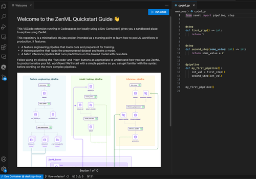 Dev Containers + a VSCode Extension = A New Onboarding Experience for ZenML - ZenML Blog